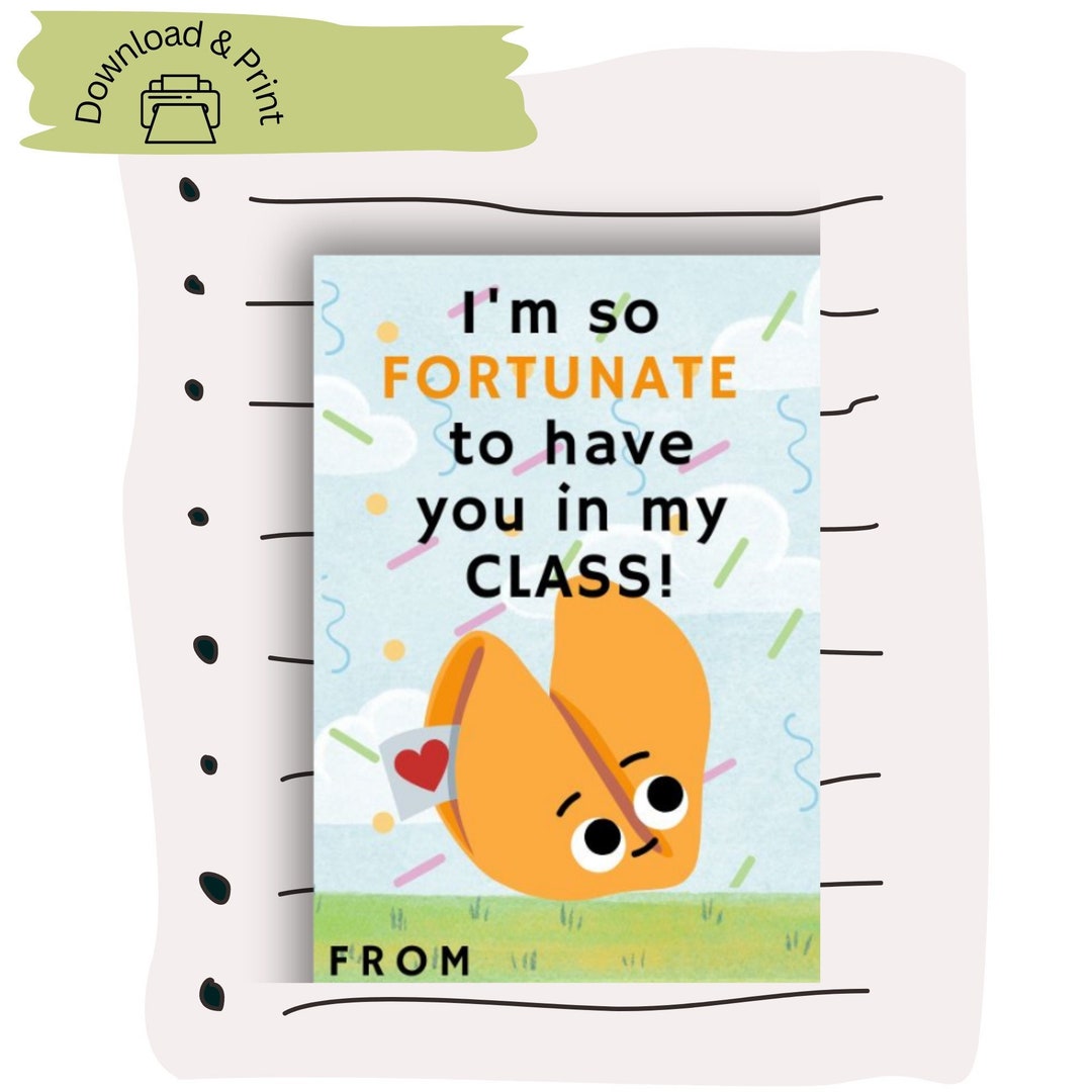 Student Printable Gift Tags | Printable Class Gift Tags | Fortune ...