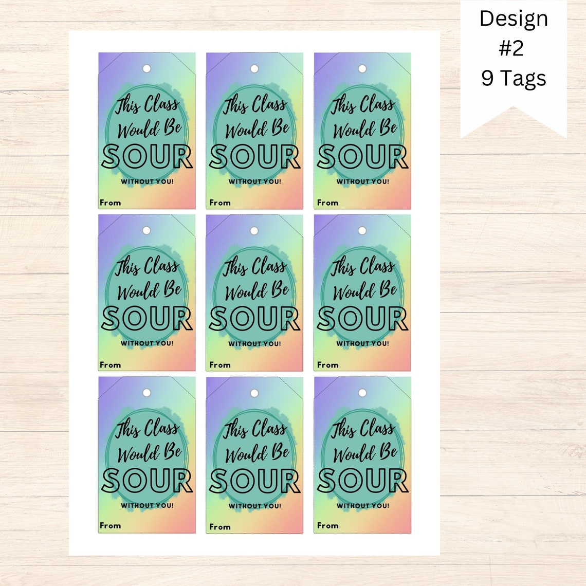 Printable Candy Class Gift Tags | Fun Class Gifts | Sour Candy Bag Tags ...