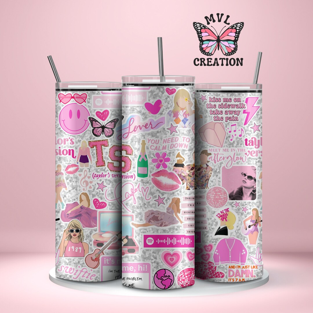 Tay Tay Pink 20oz Stainless Steel Tumbler, Country Music Singer Tumbler ...