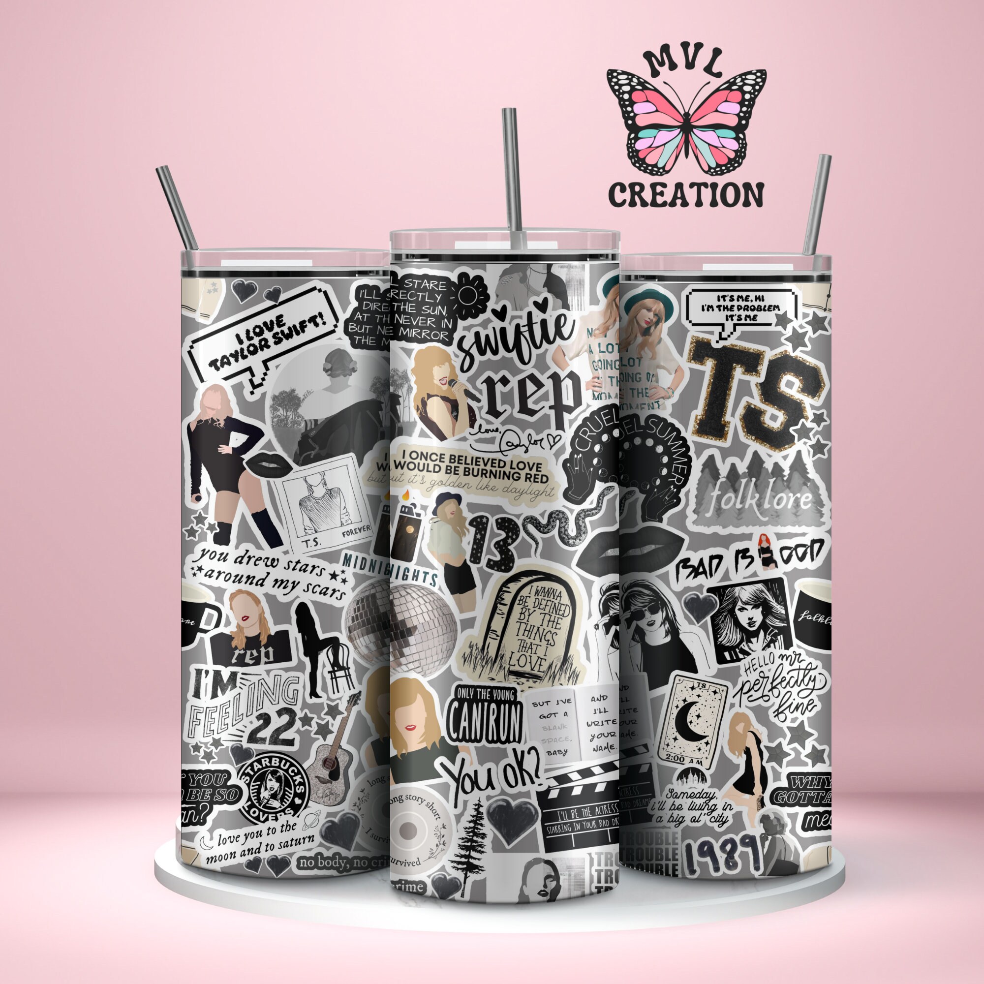 20oz The Eras Tour Taylor Stainless Steel Tumbler, Taylor Fan Gift sold ...