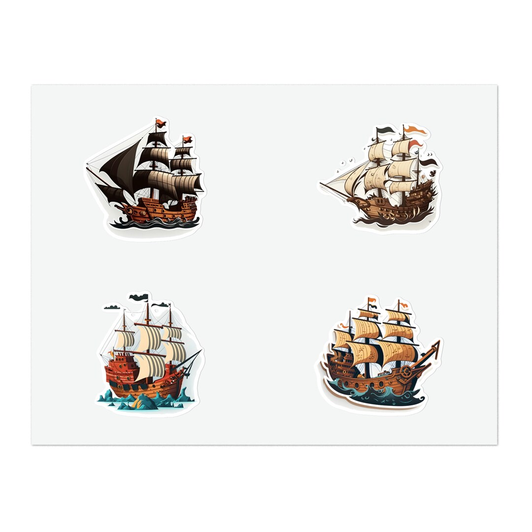Pirate Ship Sticker, Sailing Ship, Sticker Sheets - Etsy