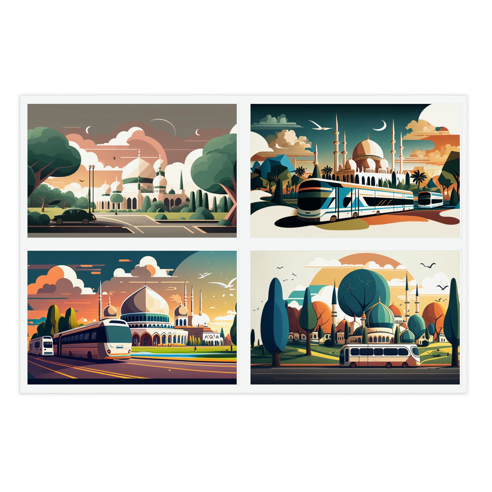 Masjid Stickers, Islamic, and Mosque, Sticker Sheets - Etsy
