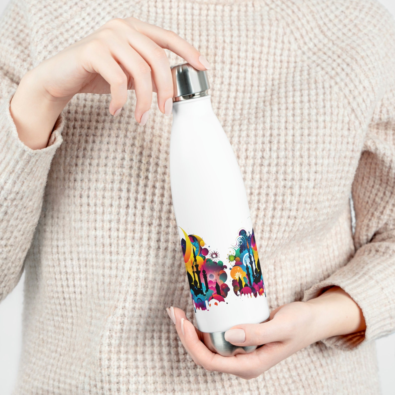 Islamic Theme Water Bottle Stainless Steel Islamic Gifts 20oz Insulated ...