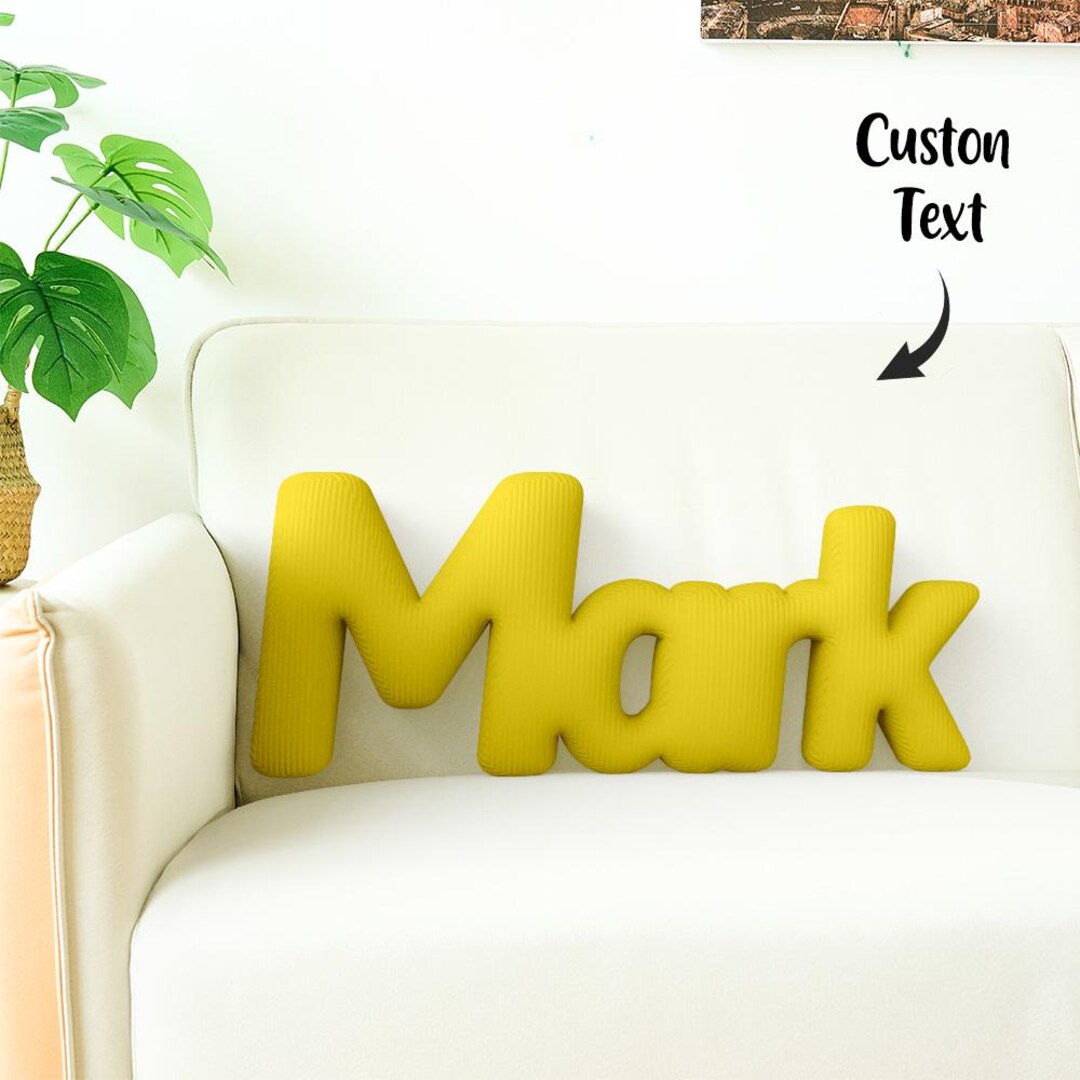 Custom Multi-letter Pillow 2–5 Letters Shaped Pillow – Personalized ...