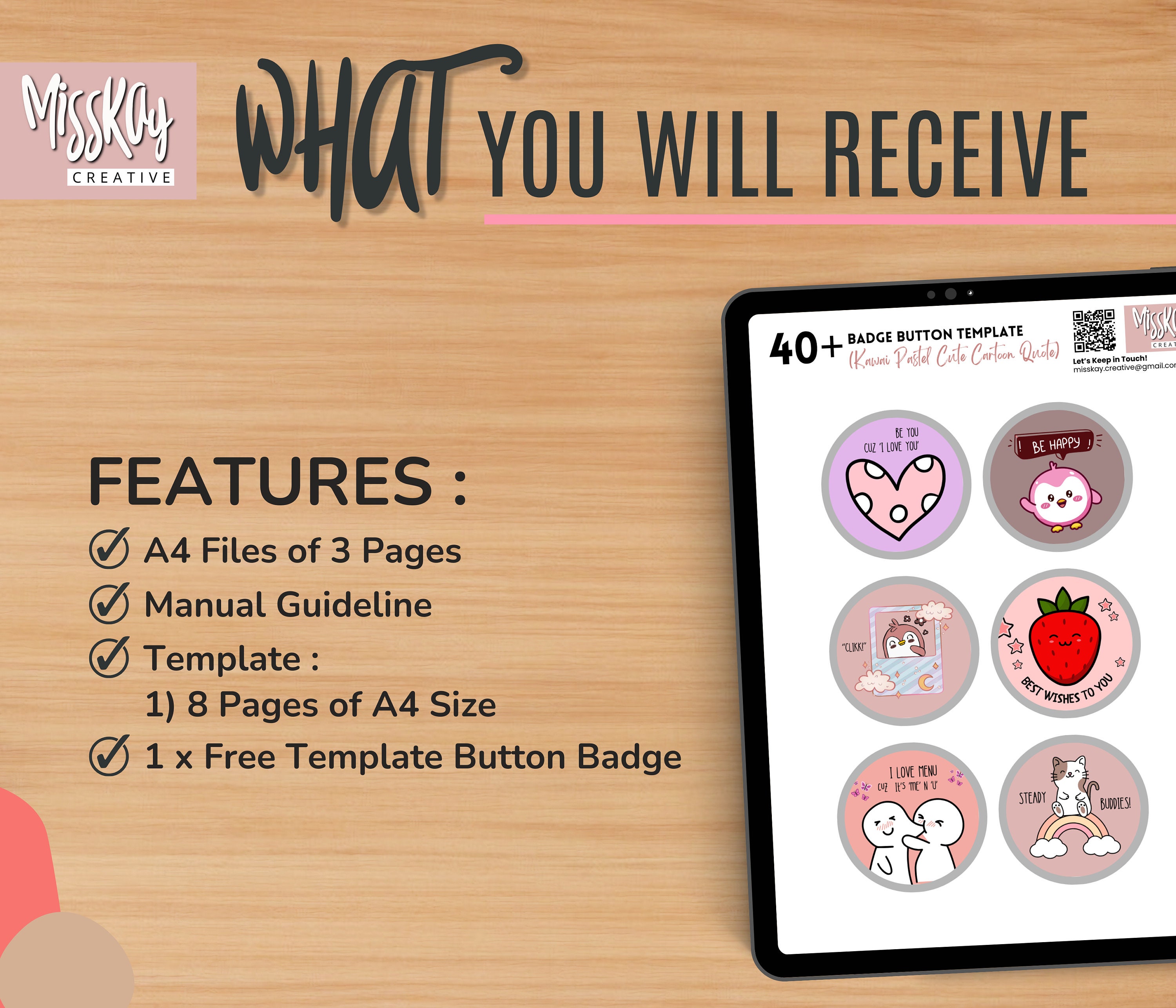 40+ Editable Badge Button Pinback Motivational Quote Kawai Cute Animal ...