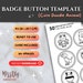 50 Editable Badge Button Pinback Doodle Animal Cute Cartoon Spreadsheet ...
