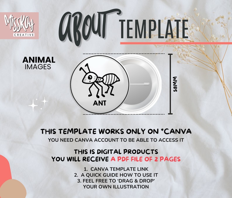 50+ Editable Badge Button Pinback Doodle Animal Cute Cartoon ...