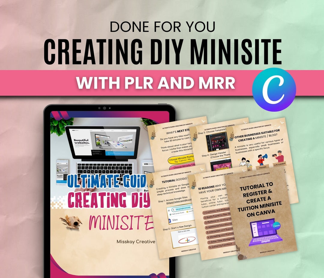 PLR Ebook Ultimate Guide Creating DIY Minisite Guidebook Editable ...
