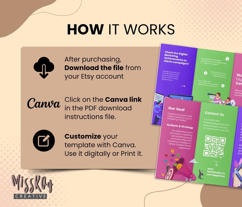 8 Editable Trifold Flyers Template Pamplets Digital Product Business ...