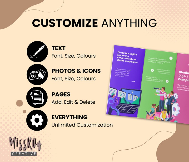 Editable Trifold Flyer Template: Business Marketing Design (canva, 303 ...