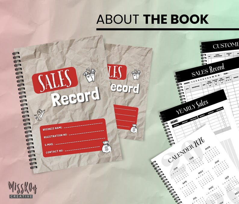 2026 Paper Sales Record Tracker Printable | Small Business Accounting ...