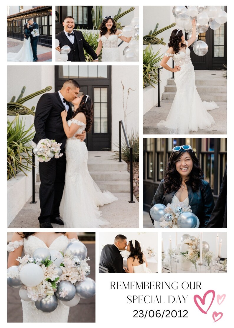 Custom Wedding Collage, Personalized, Anniversary, Wedding, Print ...