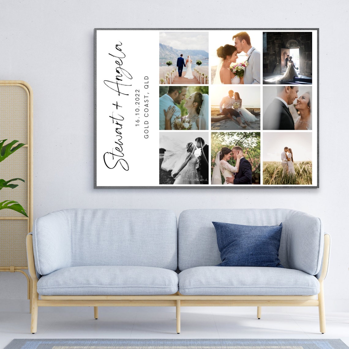 Custom Wedding Collage, Personalized, Anniversary, Wedding, Print ...