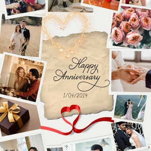 Custom Wedding Collage, Personalized, Anniversary, Wedding, Print ...