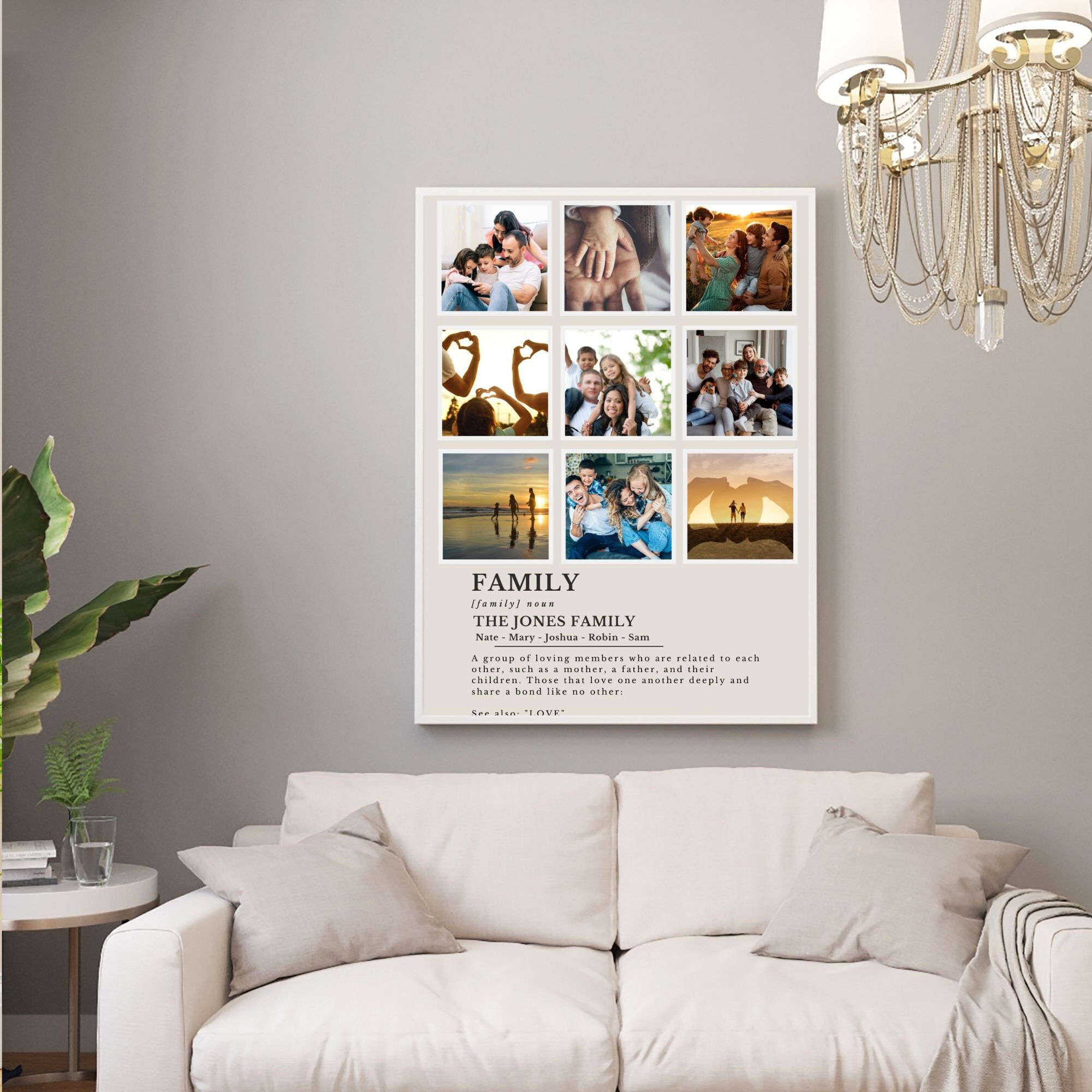 Custom Family Collage, Family Wall Art, Family, Print, Framed Print ...