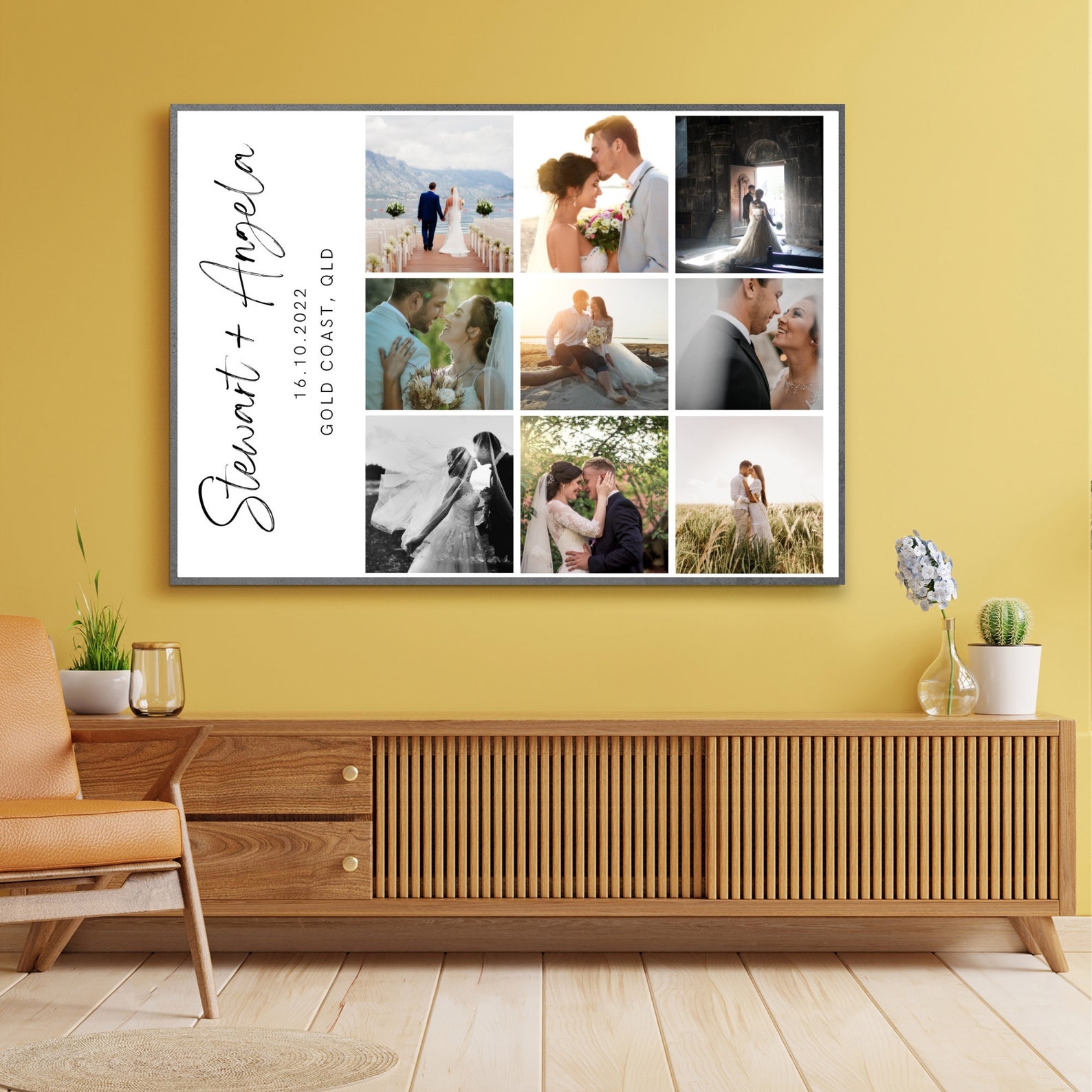 Custom Wedding Collage, Personalized, Anniversary, Wedding, Print ...