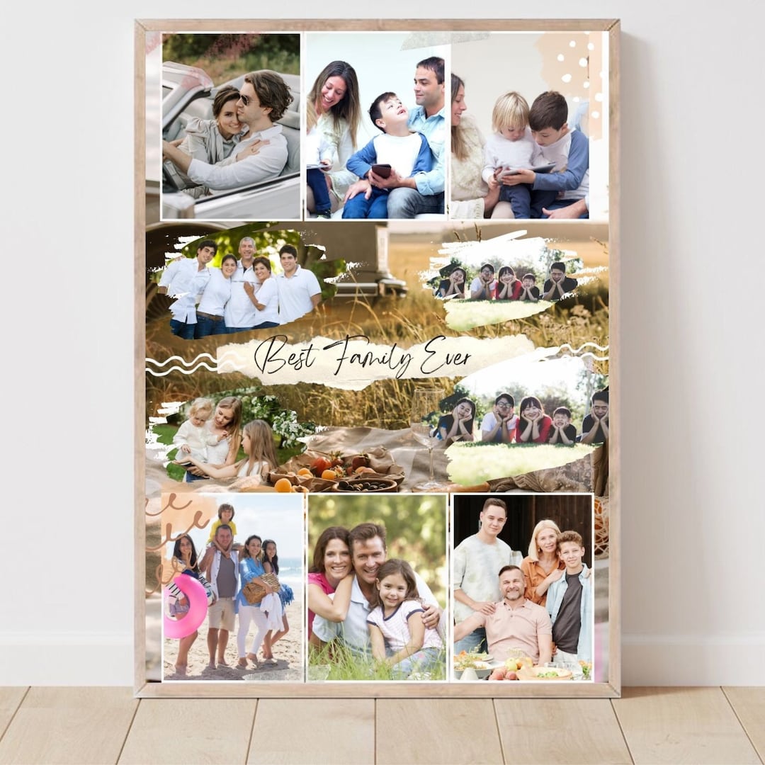 Custom Family Collage Family Wall Art Family Print Framed - Etsy