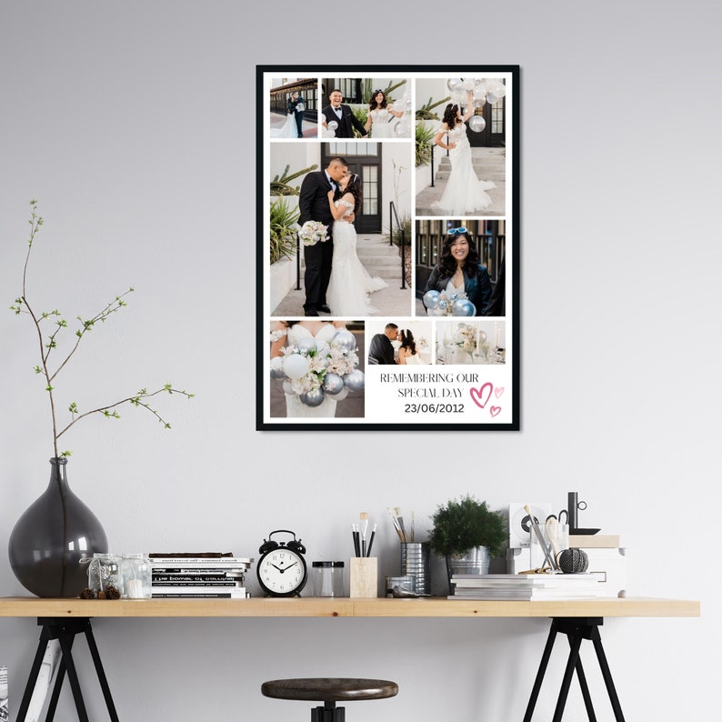 Custom Wedding Collage, Personalized, Anniversary, Wedding, Print ...