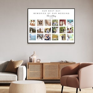 Custom Wedding Collage, Personalized, Anniversary, Wedding, Print ...