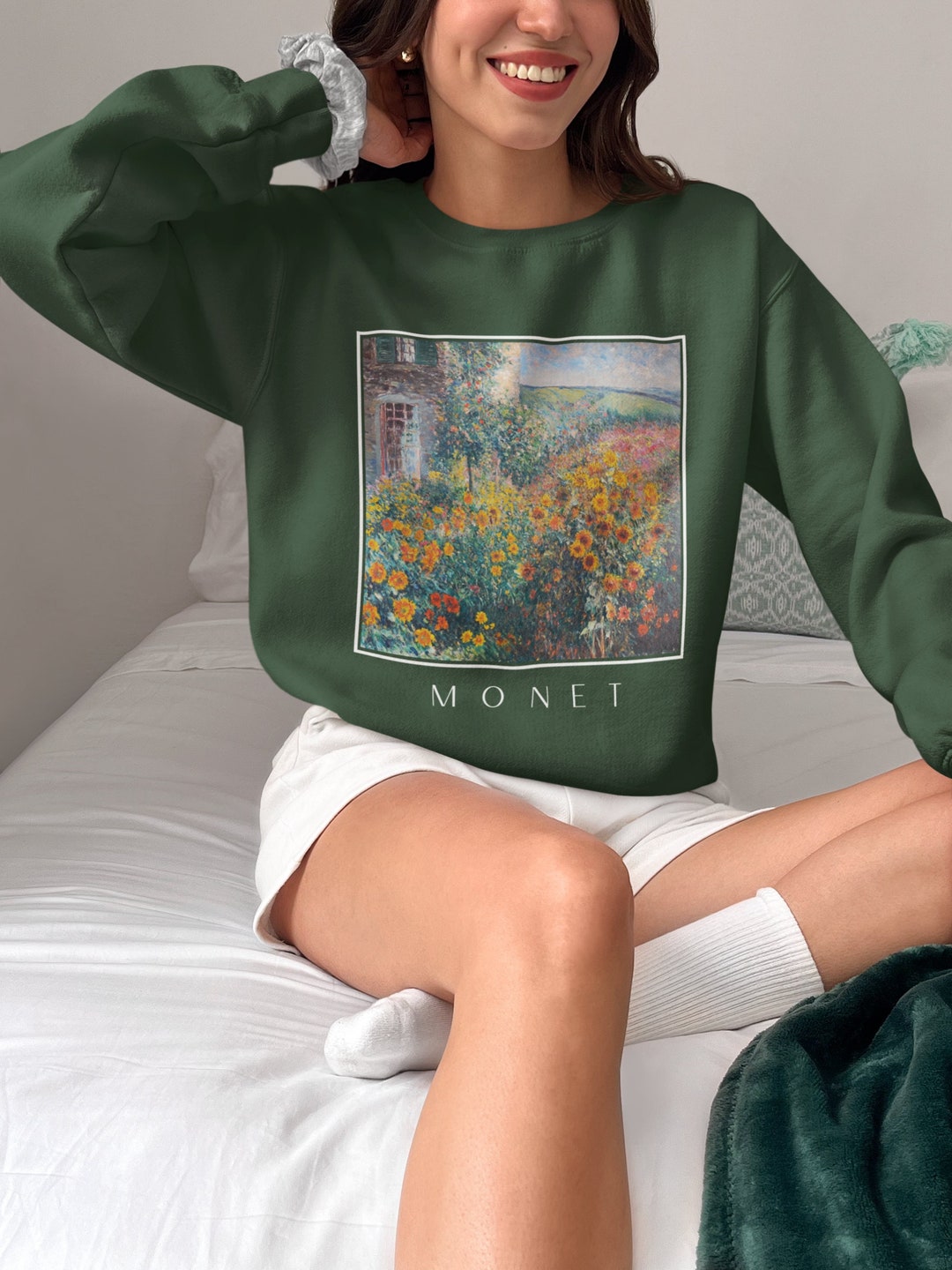 Monet's Garden Sweatshirt: Art Lover Crewneck Gift - Etsy
