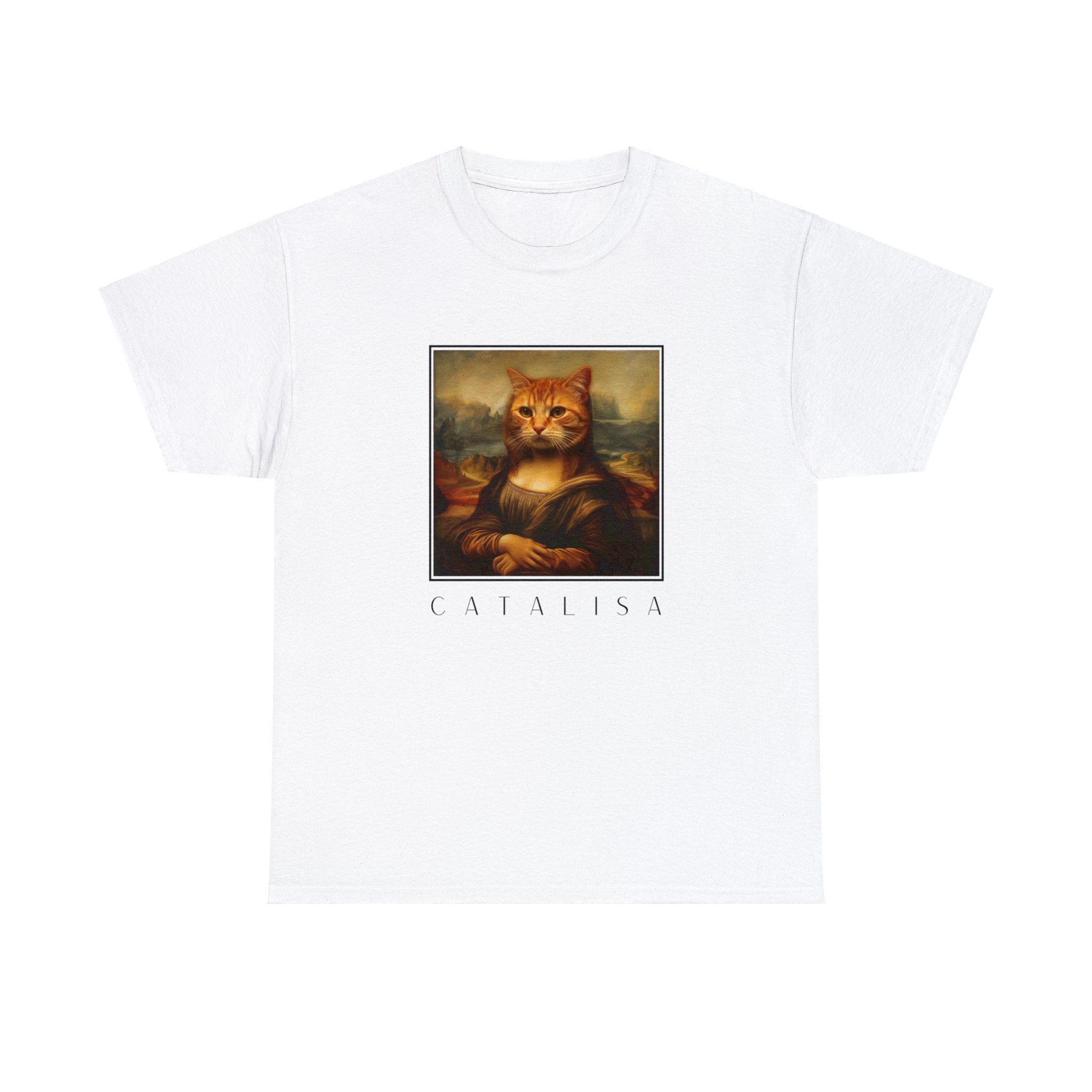 Mona Lisa Cat Tshirt Catalisa, Funny Cat Tshirt, Mona Lisa Graphic Tee ...