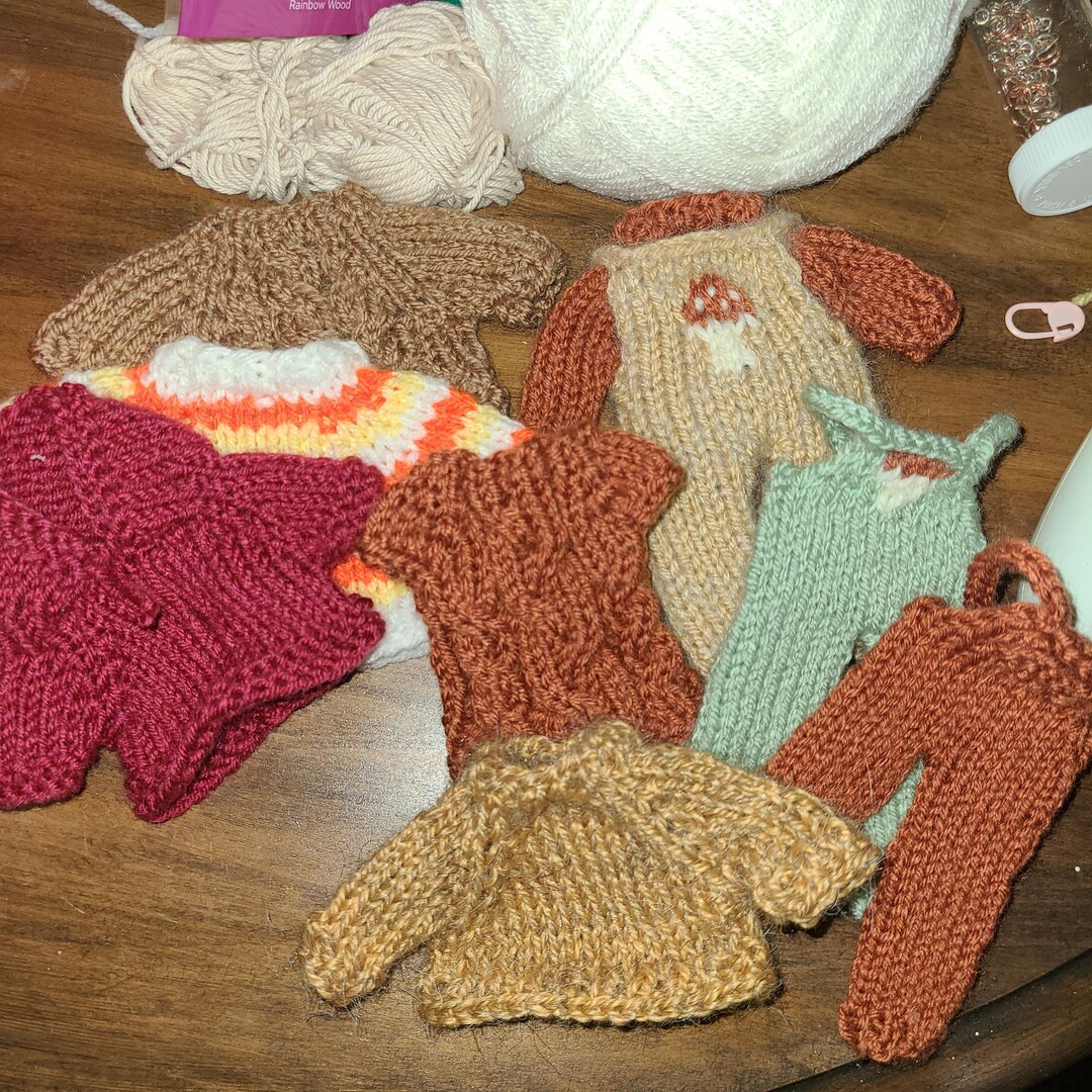 Froggy's Outfits •fall Collection • Outfit for Knitted Frog • Doll ...