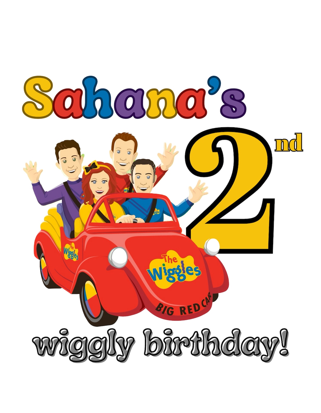 Wiggle’s Birthday Customized T-shirt Template (emma’s Version) - Etsy ...
