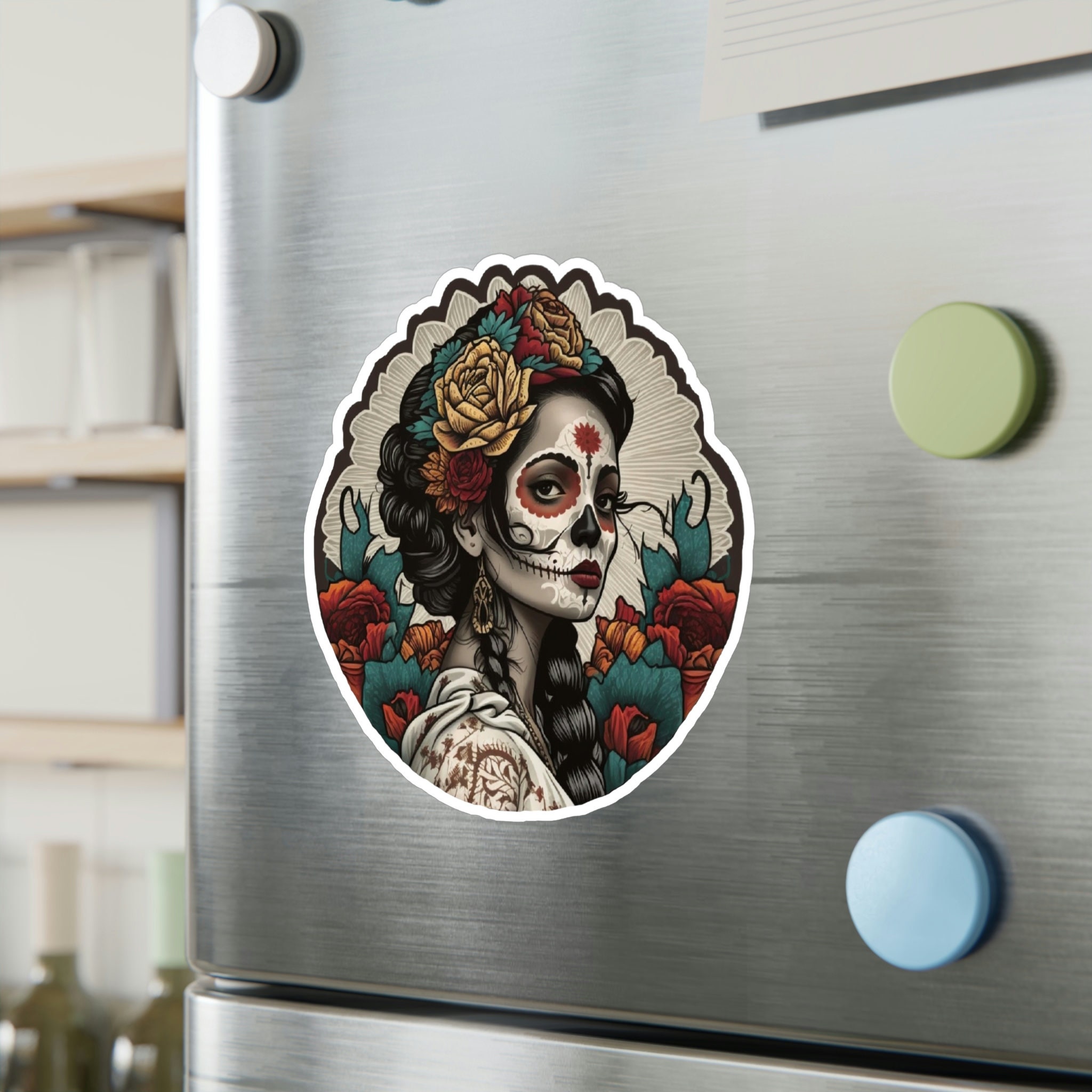 La Catrina Sticker Dia De Los Muertos High Quality - Etsy