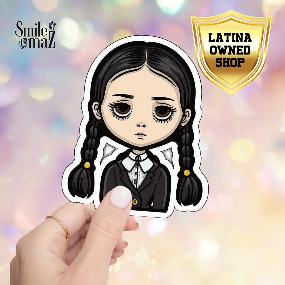 Wednesday Addams Waterproof Sticker: Latina Empowerment Decal - Etsy