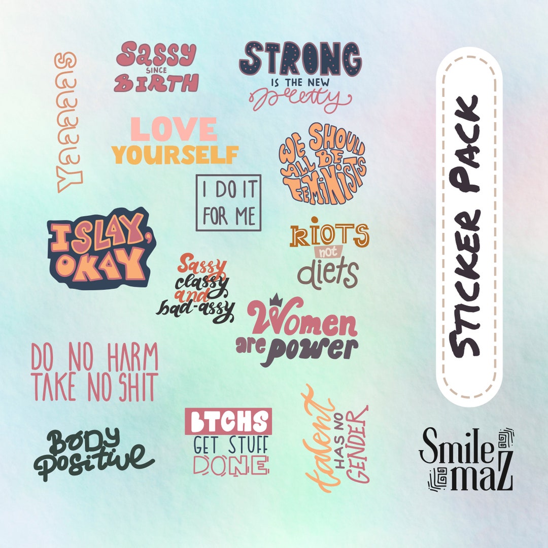 Positive Affirmations Sticker Pack: Waterproof Vinyl Decals - Etsy