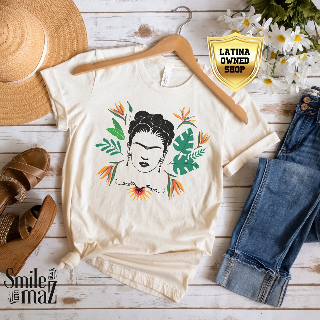 Birds of Paradise Tropical Frida Shirt / Frida Kahlo Shirt, Frida on ...