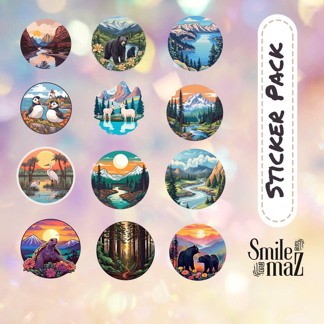 National Parks Sticker Pack Nature Stickers High Quality - Etsy