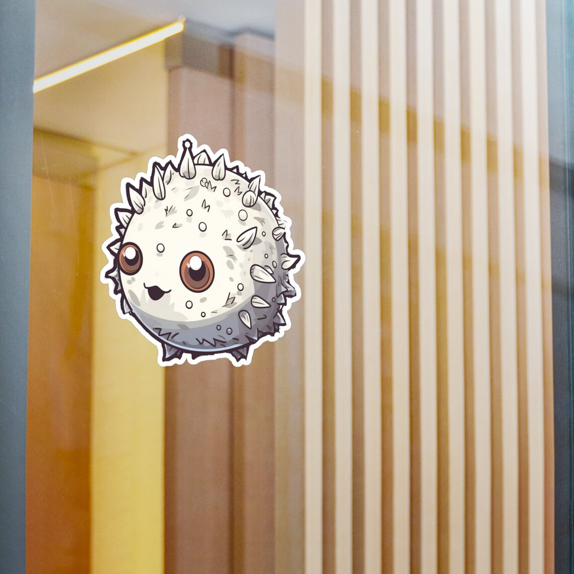 Kawaii Puffer Fish Sticker: Waterproof Vinyl Sea Creature - Etsy
