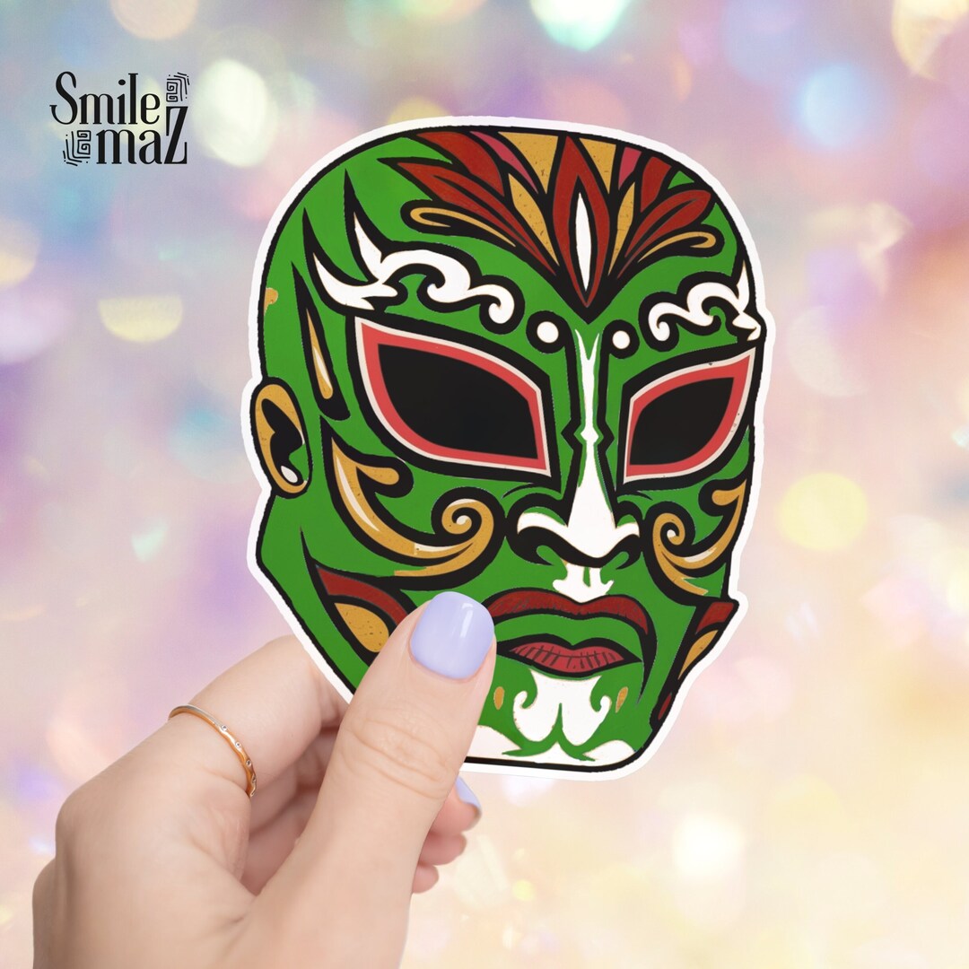 Green Luchador Sticker El Luchador | High Quality Water Resistant ...