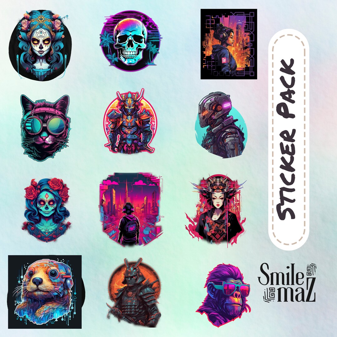 Cyberpunk Gamer Sticker Pack | High Quality Water Resistant Stickers - Etsy