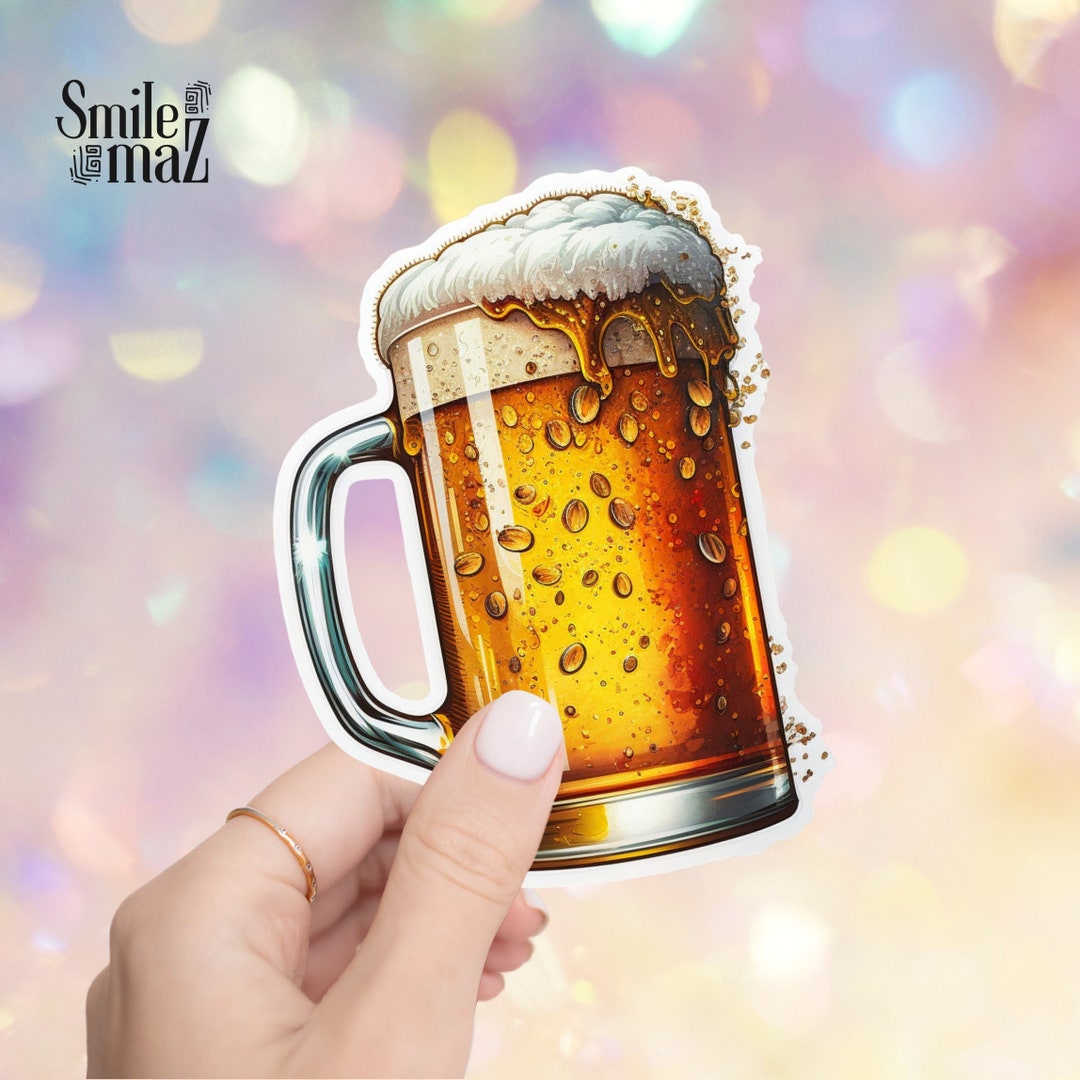 Realistic Beer Sticker High Quality Water Resistant Sticker - Etsy