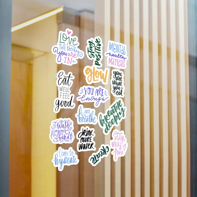 Positive Affirmations Sticker Pack Mental Health Awareness - Etsy
