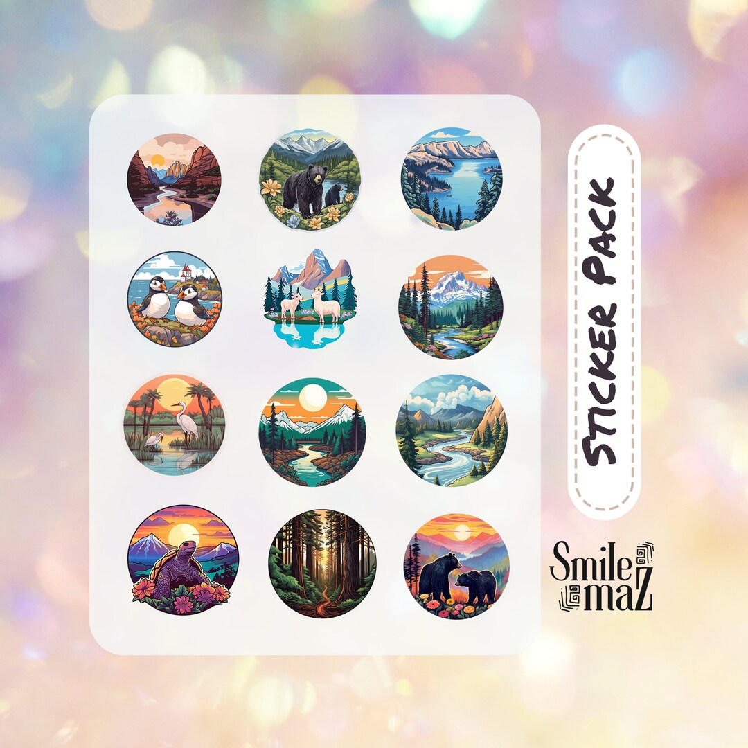 National Parks Sticker Pack | Nature Stickers | High Quality Waterproof ...