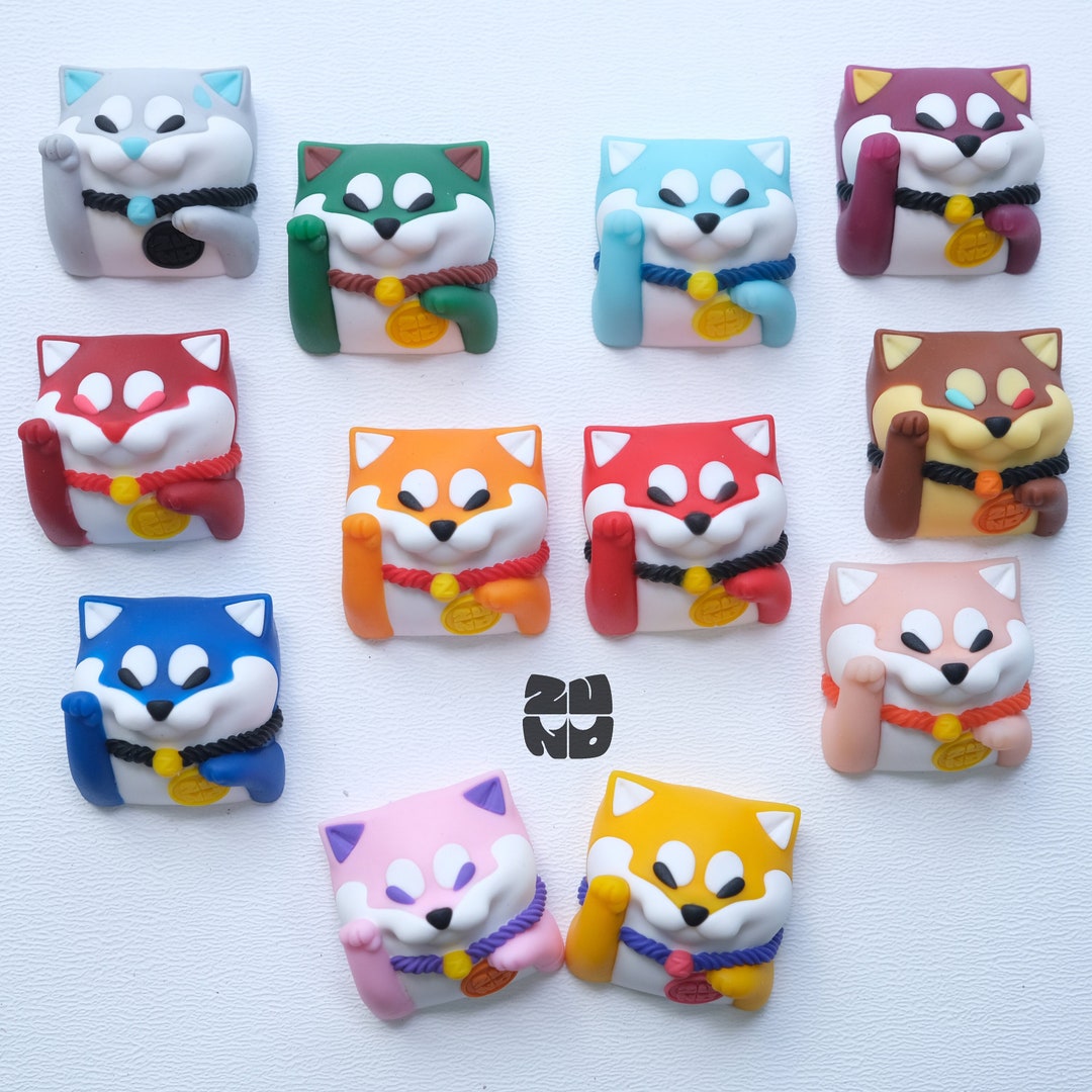 Maneki Shiba - Artisan Keycap - Etsy
