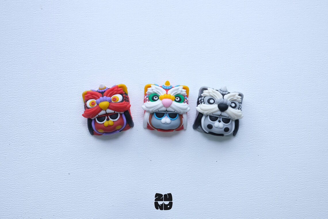 Zuno Lion Dance Artisan Keycap - Etsy