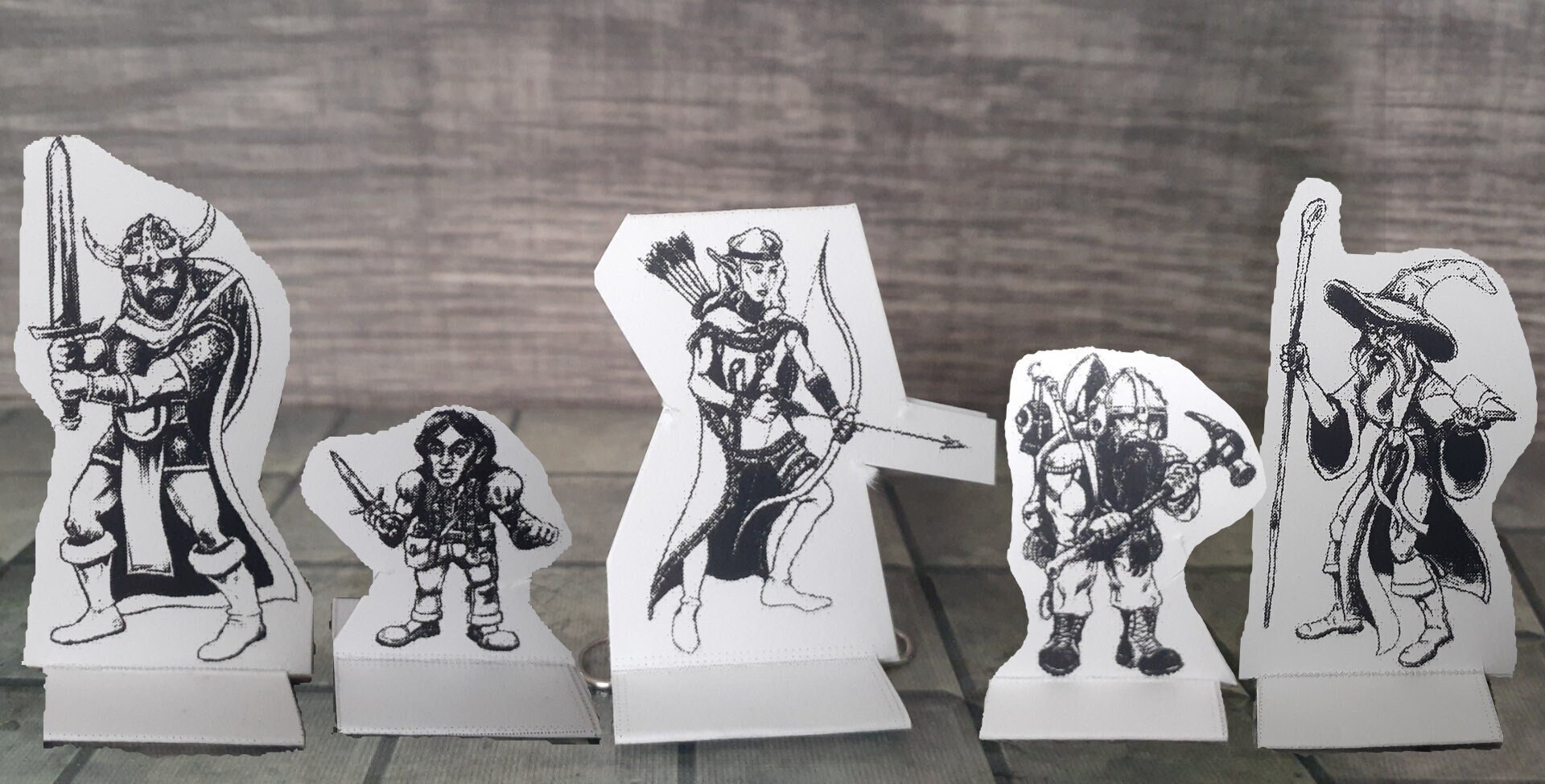 Old School Rovers Classic Fantasy Tabletop Roleplaying Paper Miniatures ...