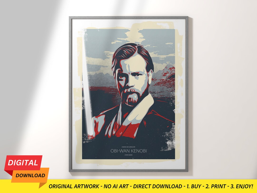 Obi-wan Kenobi - STAR WARS - Iconic Movie Characters Poster - Etsy