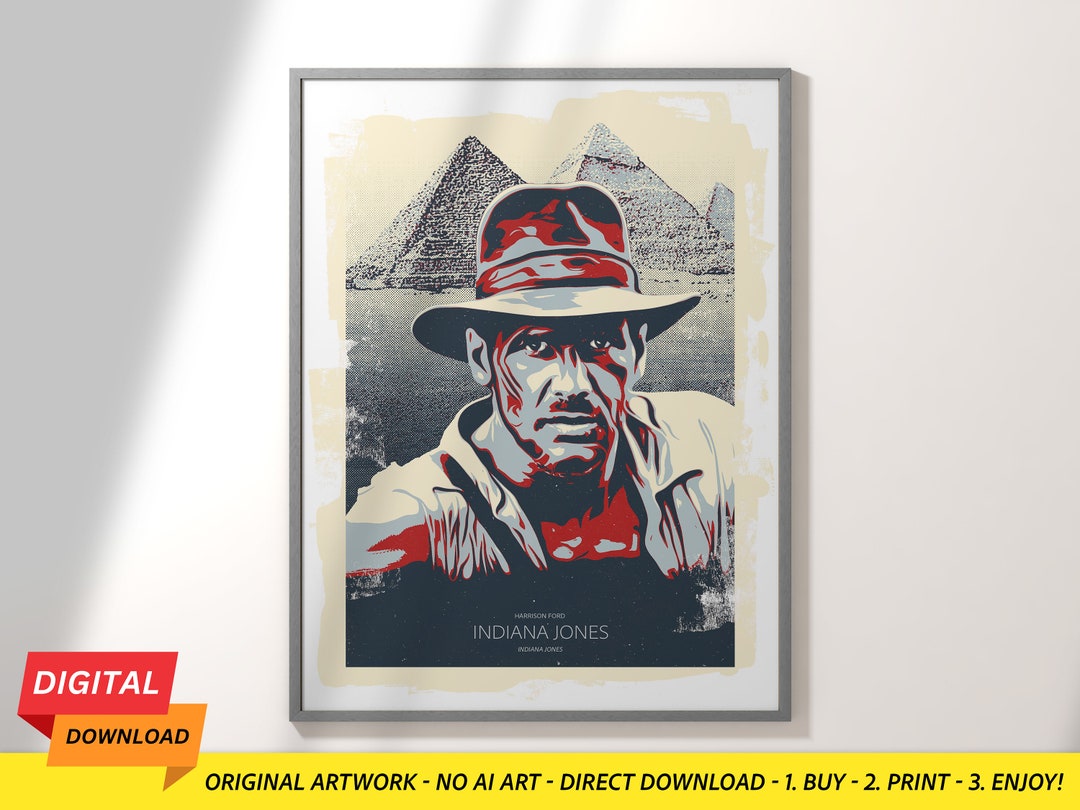 Indiana Jones - Iconic Movie Characters Poster - Etsy