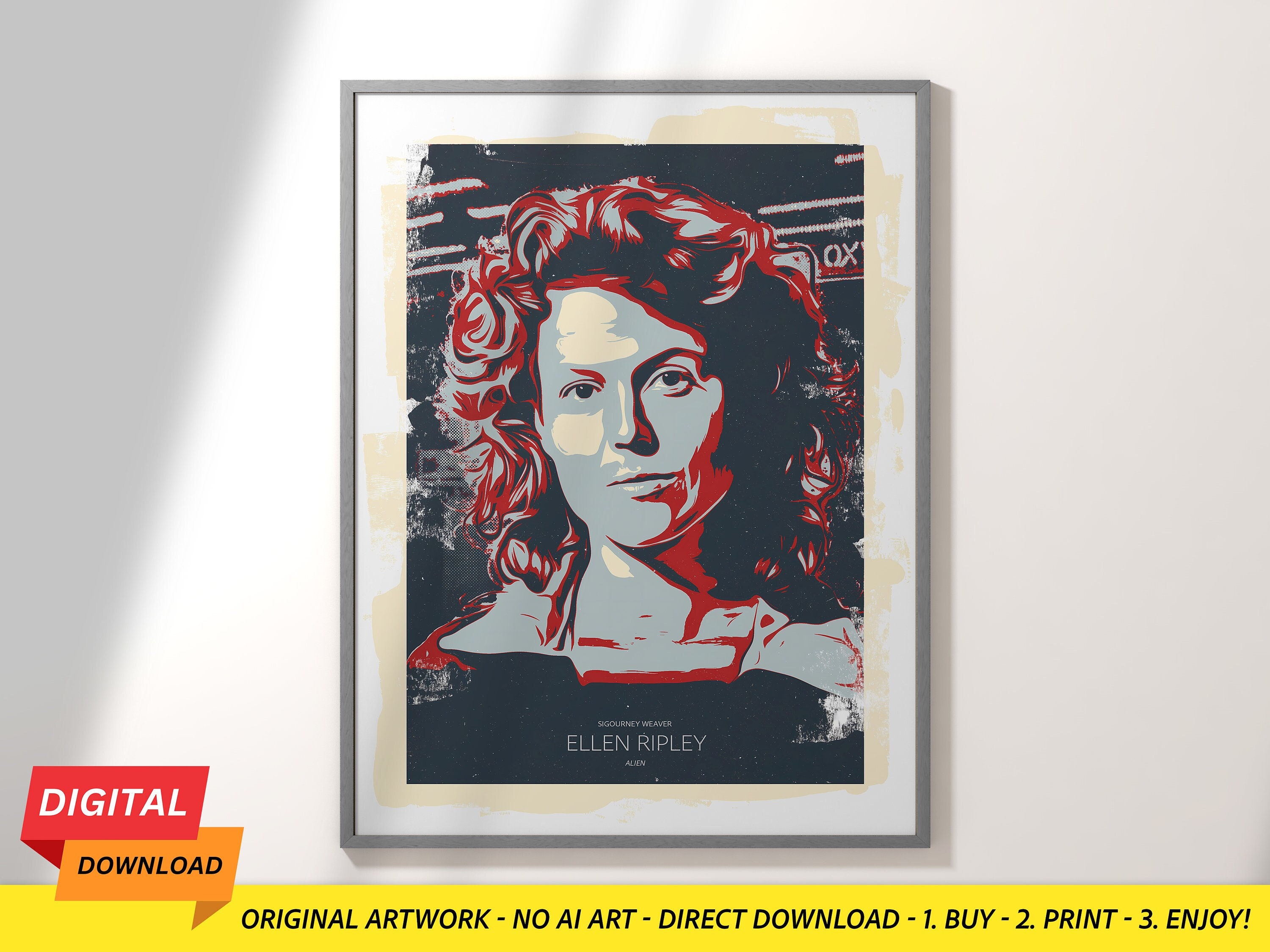 Ellen Ripley Alien Iconic Movie Characters Poster - Etsy