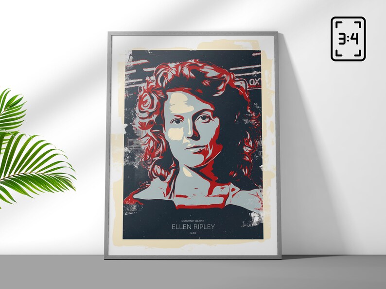 Ellen Ripley Alien Iconic Movie Characters Poster - Etsy