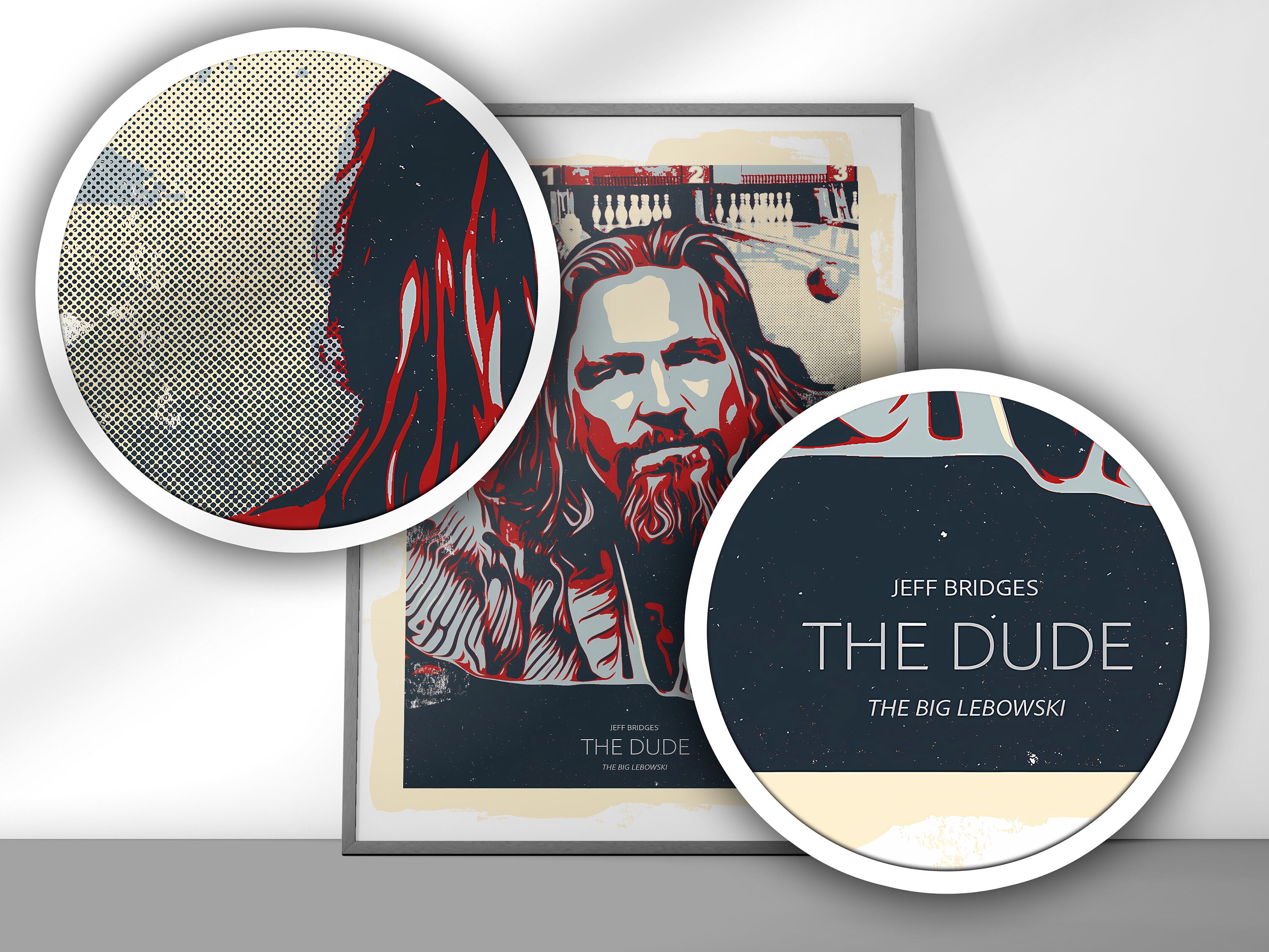 The Dude - the Big Lebowski - Iconic Movie Characters Poster - Etsy