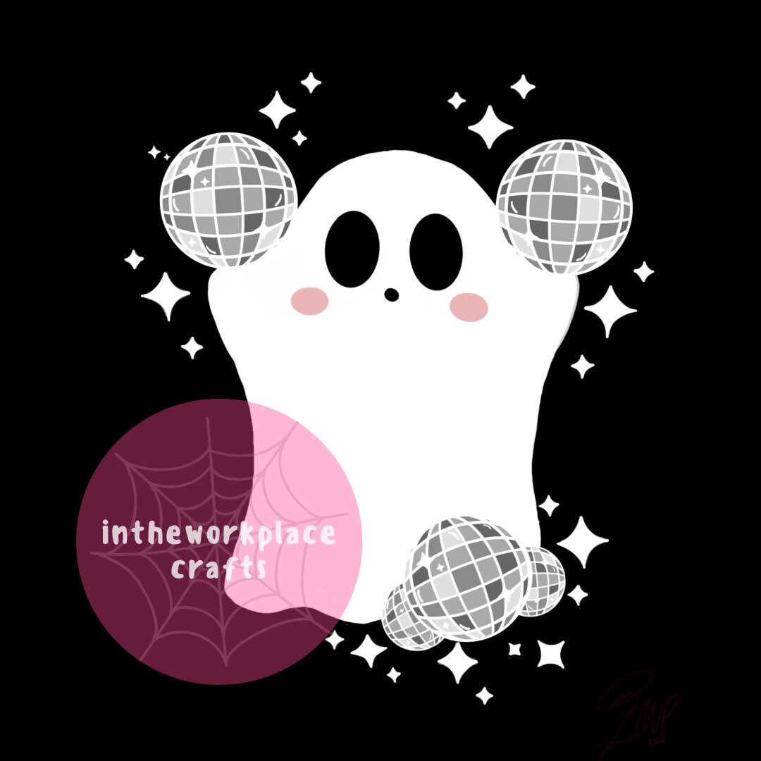 DIGITAL DOWNLOAD Printable Double Disco Ghost Art - Etsy