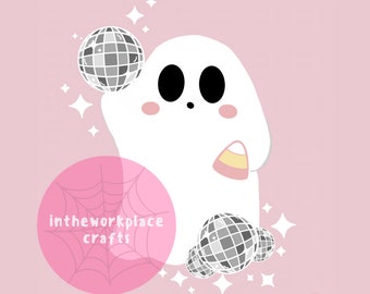 DIGITAL DOWNLOAD Printable Double Disco Ghost Art - Etsy