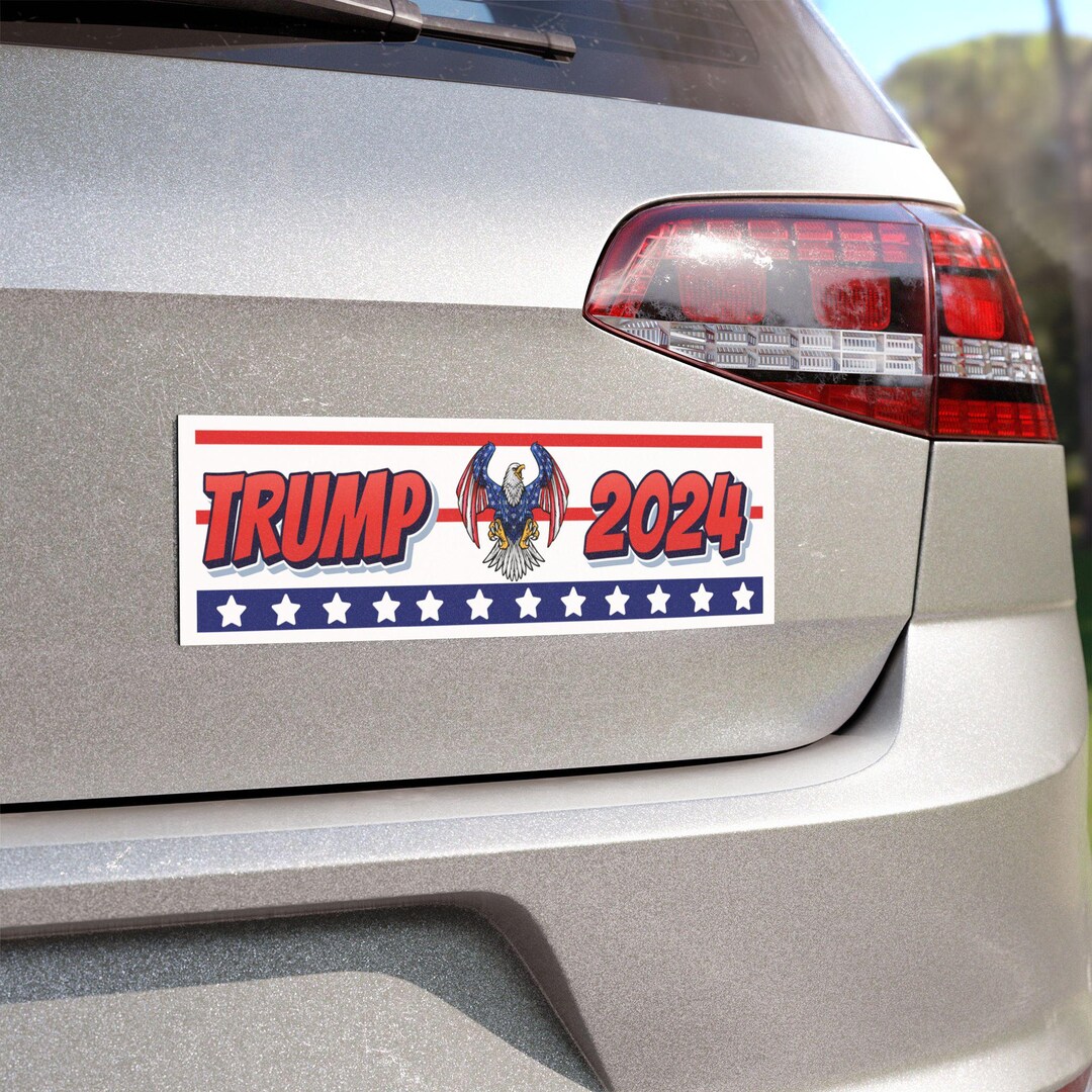 Donald Trump 2024 Magnetic Bumper Sticker | Car Magnet | 2024 Election ...