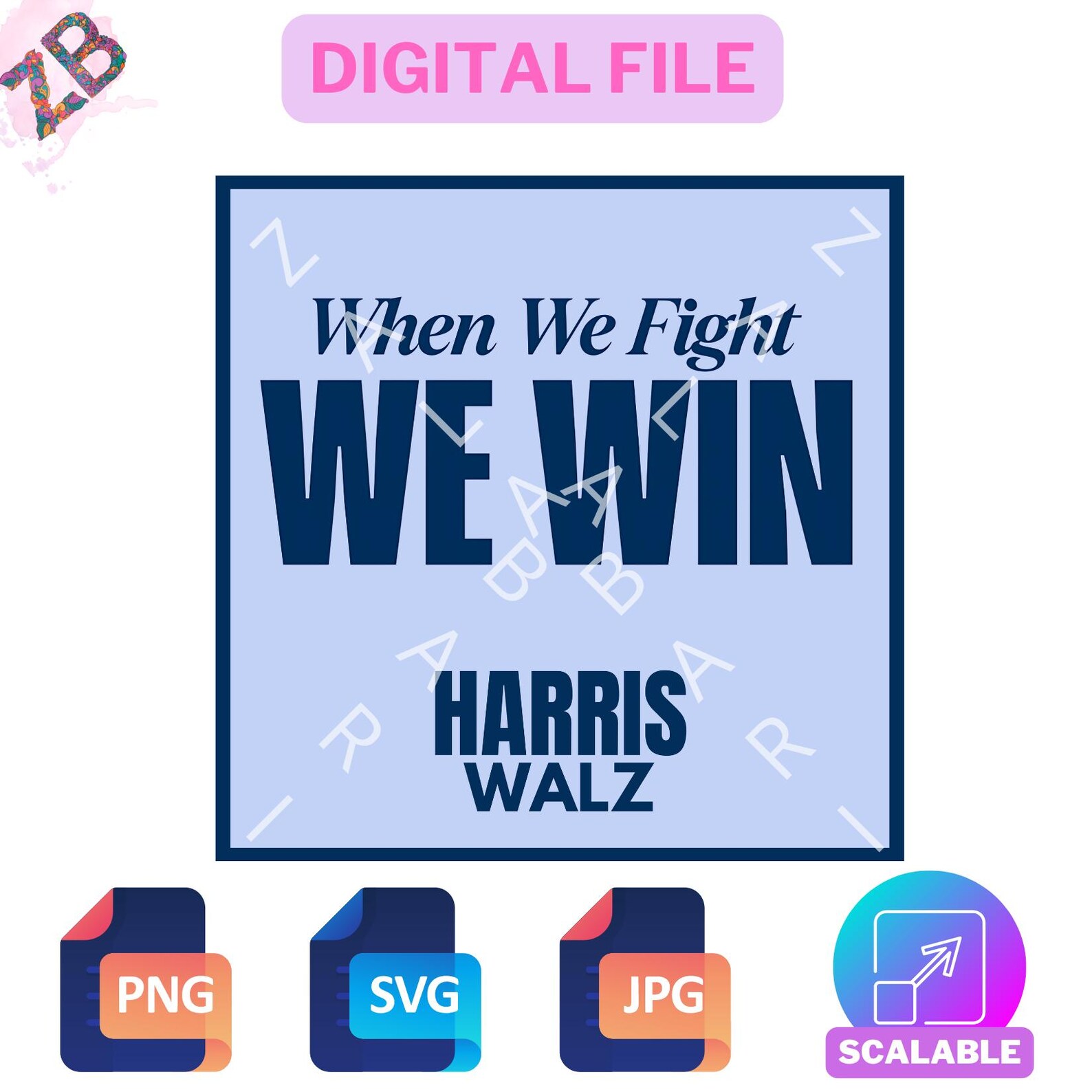When We Fight We Win Png Svg Jpg | High Quality Digital Download ...